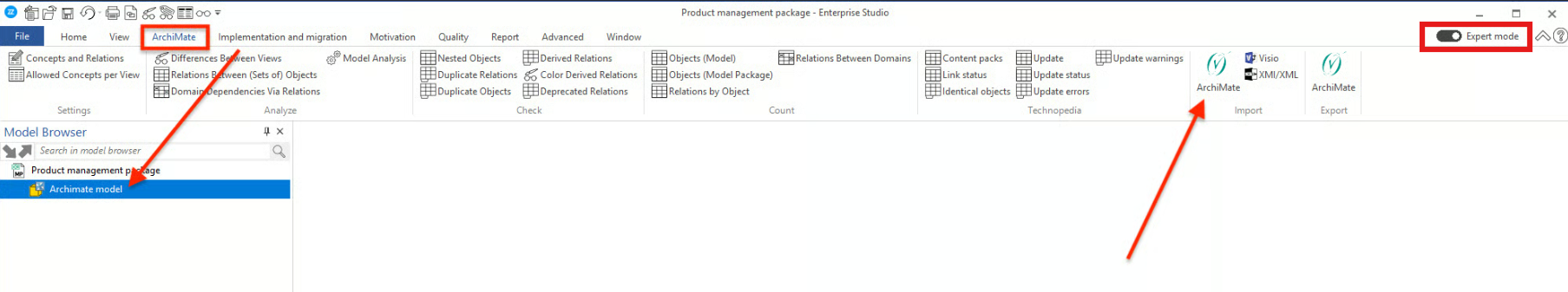 Bizzdesign EA integration